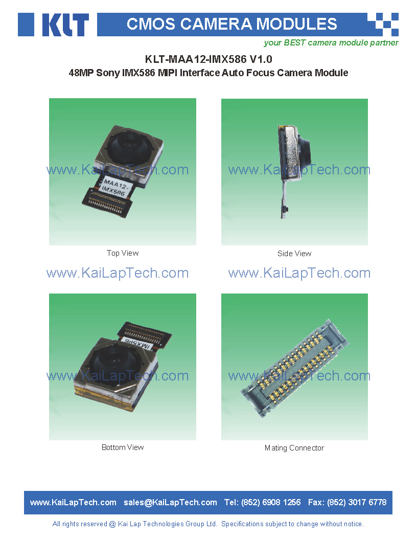 KLT Camera Modules