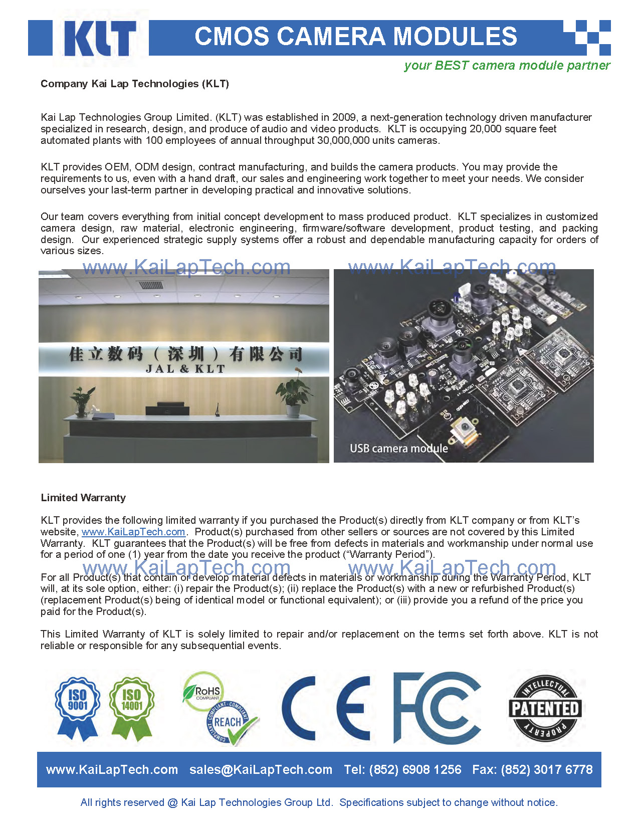 KLT Camera Modules