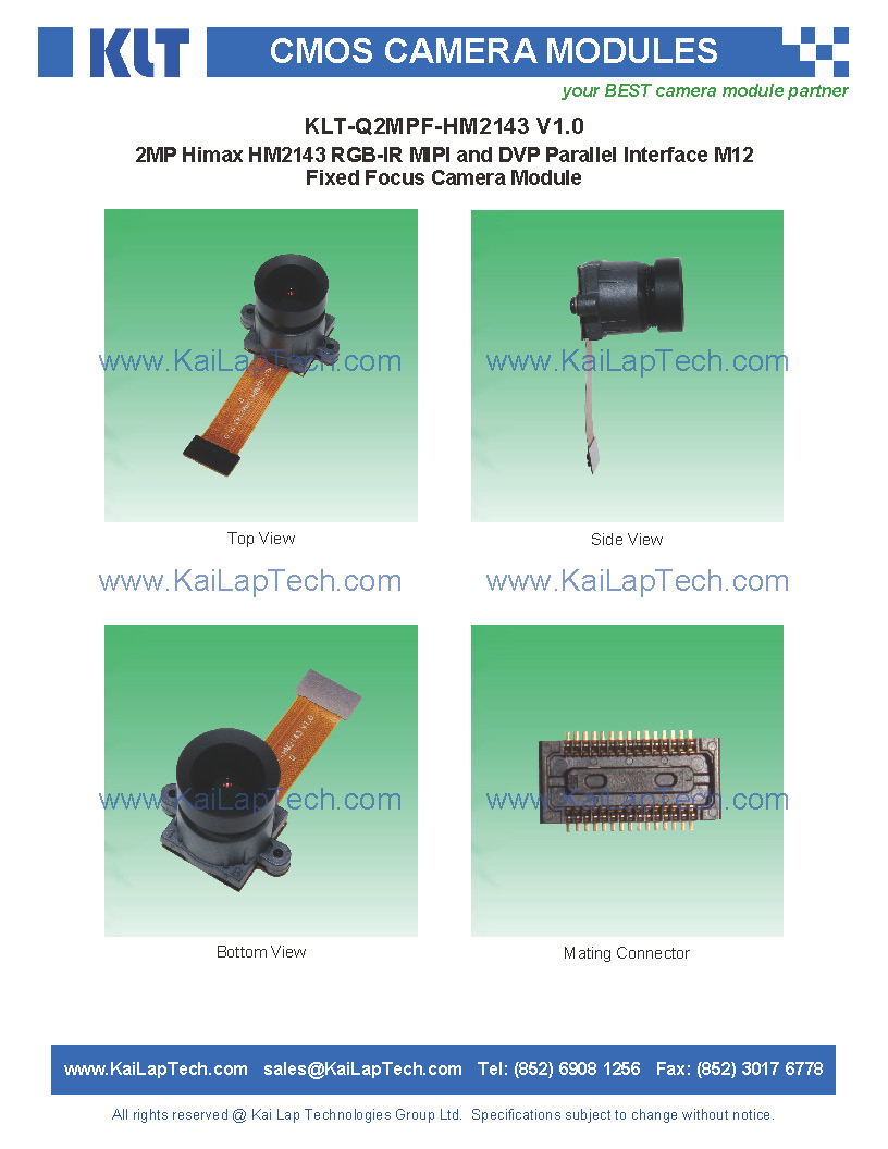 KLT Camera Modules