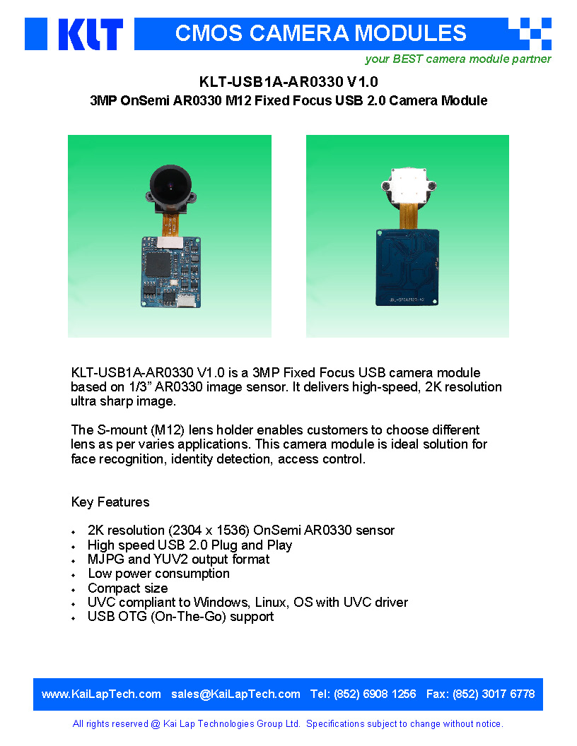 KLT Camera Modules