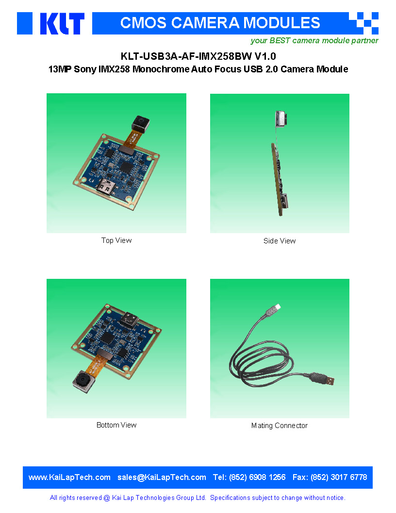 KLT Camera Modules